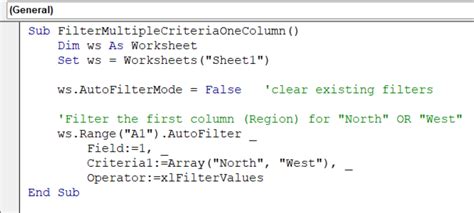 How To Filter With Multiple Criteria In Excel Vba Excel Insider