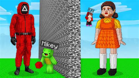 JJ And Mikey SQUID GAME Statue Battle In Minecraft Maizen YouTube
