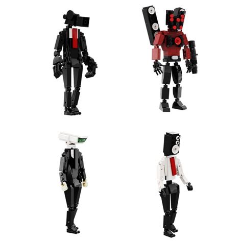 1 5pcs Skibidi Toilet Man Vs Monitor Camerman Titan Speakerman Building