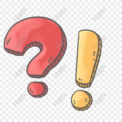 손으로 그린 만화 물음표 느낌표 재료 Png 일러스트 무료 다운로드 Lovepik