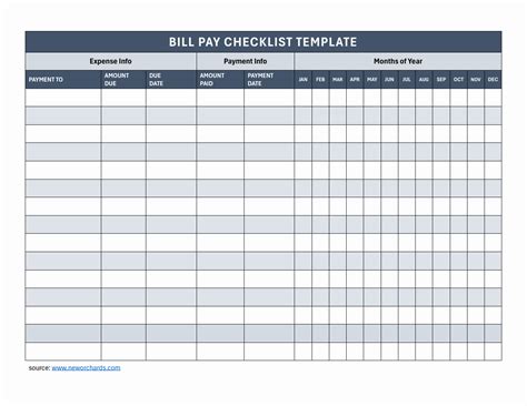 Free Pdf Monthly Checklist Templates