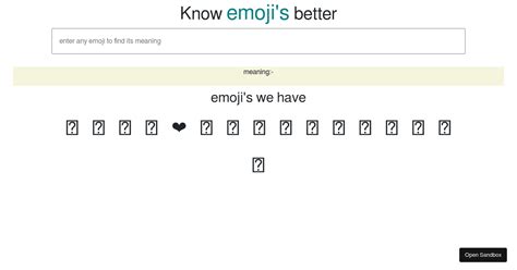 Emoji Interpreter Codesandbox