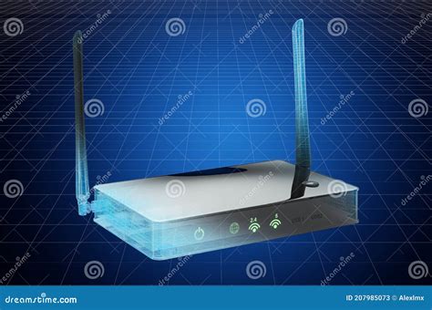Visualization D Cad Model Of Router Blueprint D Rendering Stock Illustration Illustration