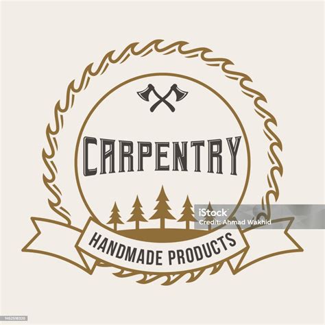 나무 노동자 로고 빈티지 목공 디자인 라벨 배지 그림 벡터 가구에 대한 스톡 벡터 아트 및 기타 이미지 가구 건설 산업 공사장 인부 Istock