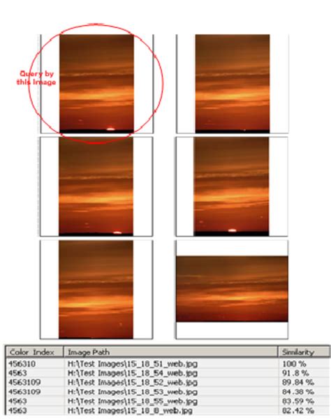 Results From The Query By Image Example Download Scientific Diagram