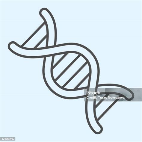 Dna 체인 얇은 선 아이콘입니다 유전 의학 및 진화 기호 는 흰색 배경에 스타일 그림을 윤곽 모바일 개념 및 웹 디자인에 대한