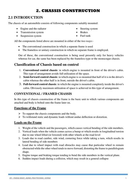 Solution Basic Construction Of Chassis Studypool