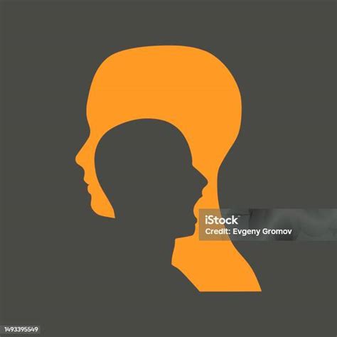 인간의 얼굴 측면도 실루엣입니다 정신분열증과 분열된 인격 장애와 정신 건강 정신 질환 개념 정신 건강 Mental Wellbeing에 대한 스톡 벡터 아트 및 기타 이미지