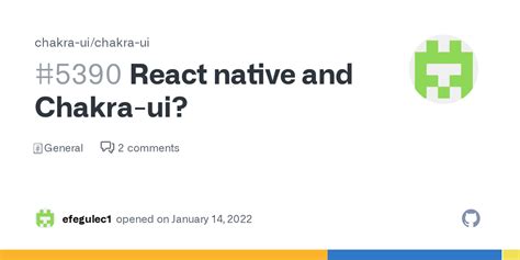 React Native And Chakra Ui · Chakra Ui Chakra Ui · Discussion 5390 · Github