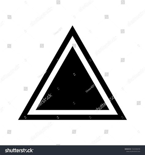 Triangle Icon Vector On White Background Stock Vector Royalty Free 1532500478 Shutterstock