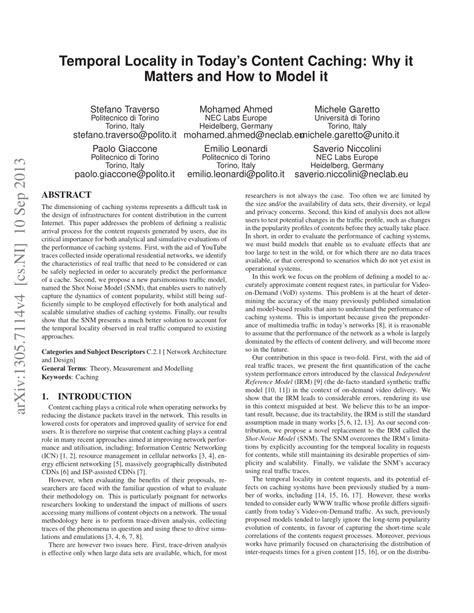 pdf temporal locality in today s content caching why it matters and