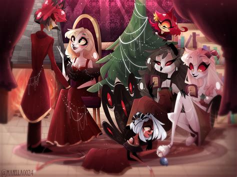 Merry Christmas Hazbin Hotel By Owlenne On Deviantart