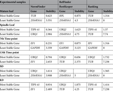 Summarized Data From Reffinder Algorithm In Different Experimental Download Scientific Diagram