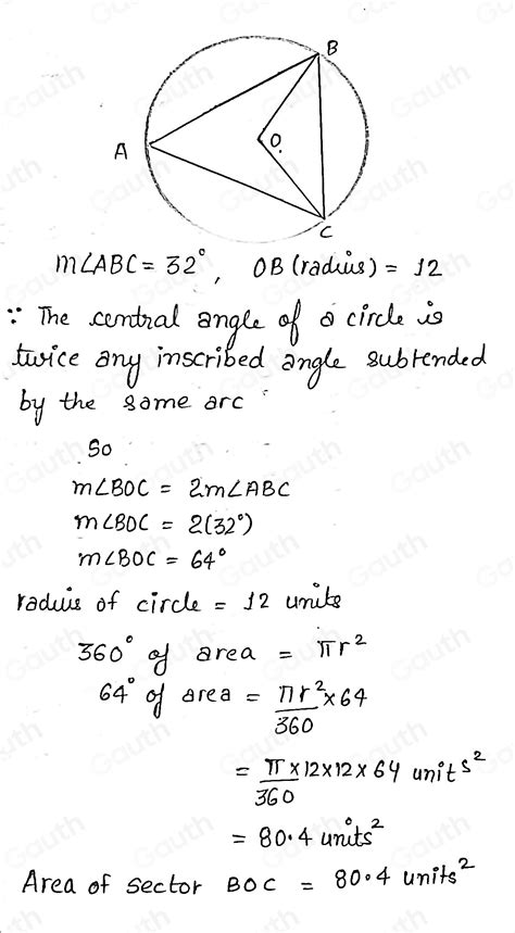 Solved 3 In The Diagram Below Of Circle O Overline Ob And Overline Oc Are Radii And Chords