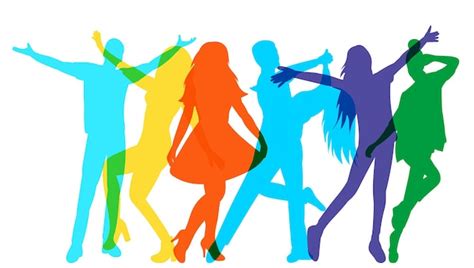 남자와 여자 춤 실루엣 흰색 배경에 고립 된 벡터 프리미엄 벡터