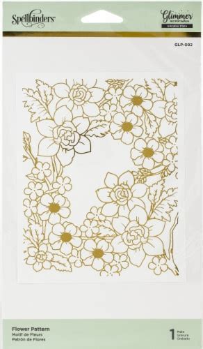Spellbinders Glimmer Hot Foil Plate Flower Pattern 1 King Soopers