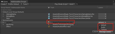 Unity Addressable 快速使用 Csdn博客