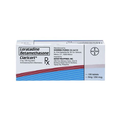 Mypharma Claricort Tablet 5 Mg250 Mcg