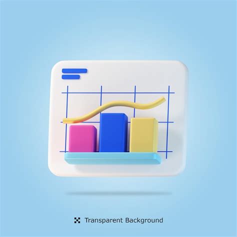 Premium Psd Bar Chart 3d Icon Illustration