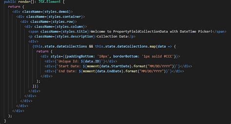 Spfx Using Datetime Control Propertyfieldcollectiondata Property Pane