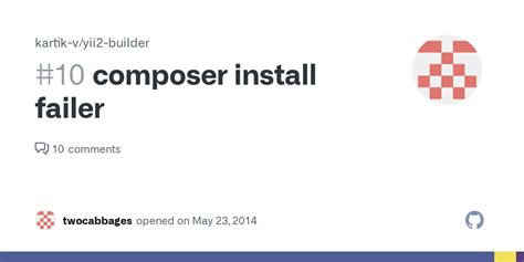 Composer Install Failer · Issue 10 · Kartik Vyii2 Builder · Github