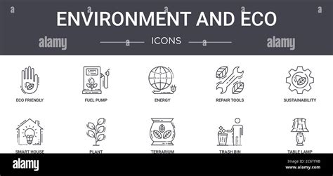 environment and eco concept line icons set contains icons usable for