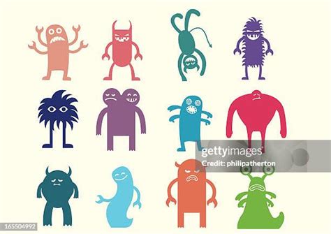 Cute Monster Icons High Res Illustrations Getty Images