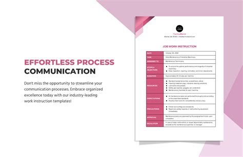 Job Work Instruction Template In Word PDF Google Docs Download Template Net