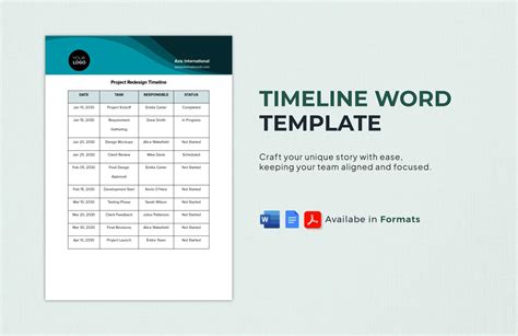 Project Timeline Template Microsoft Word