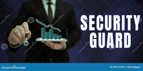 Text Sign Showing Security Guard Word Written On Tools Used To Manage Multiple Security