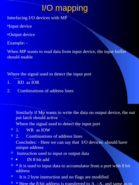 Unit3 Io Mapping Pdf Inputoutput Bit