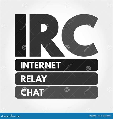IRC Internet Relay Chat Acronym Technology Concept Background Stock Photo CartoonDealer Com