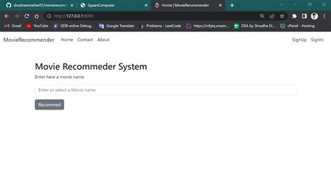 GitHub Shubhammehar Movierecommender A Movie Recommender System Project Is A Computer Based