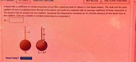 A Liquid With A Coefficient Of Volume Expansion β Just Fills A