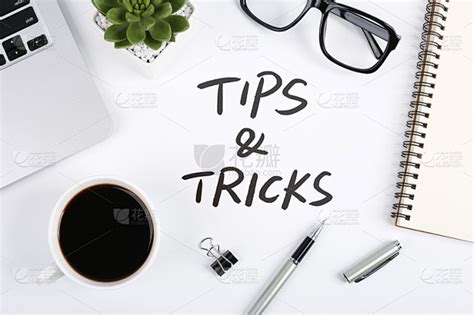 在桌面上的提示和技巧概念