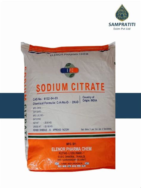 Sodium Citrate At ₹ 68kg Nikol Ahmedabad Id 2853077582130