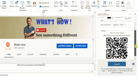 How To Create Qr Code In Microsoft Word Excel And Powerpoint Youtube