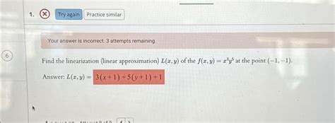 Solved Find The Linearization Linear Approximation Lxy