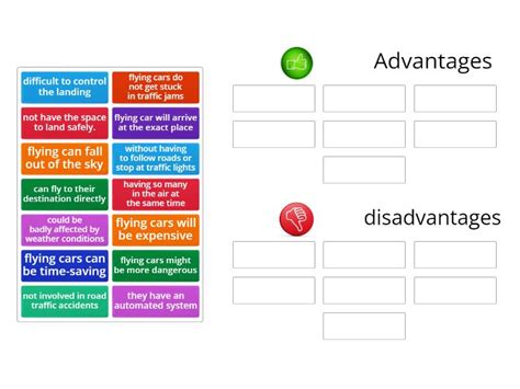 U3 U6 Rw Critical Thinking Advantages And Disadvantages Of Using Flying Cars Ordenar Por Grupo