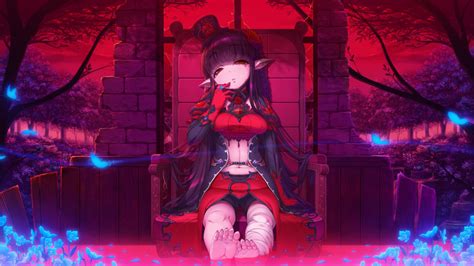 Wallpaper Long Hair Anime Girls Barefoot Feet Original Characters