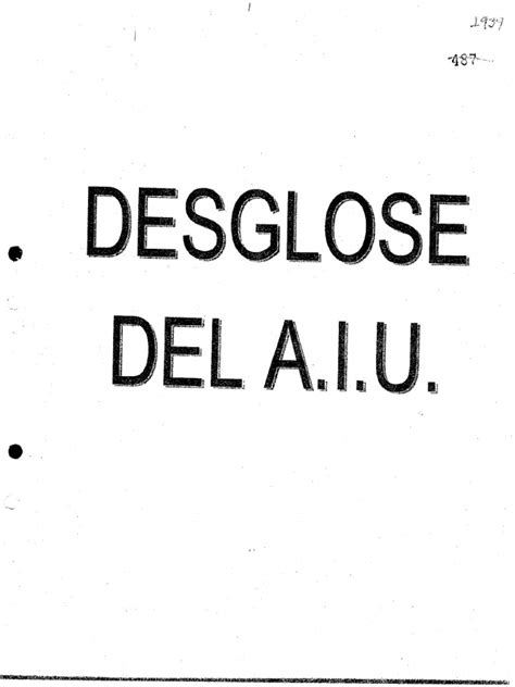 Desglose Aiu Pdf