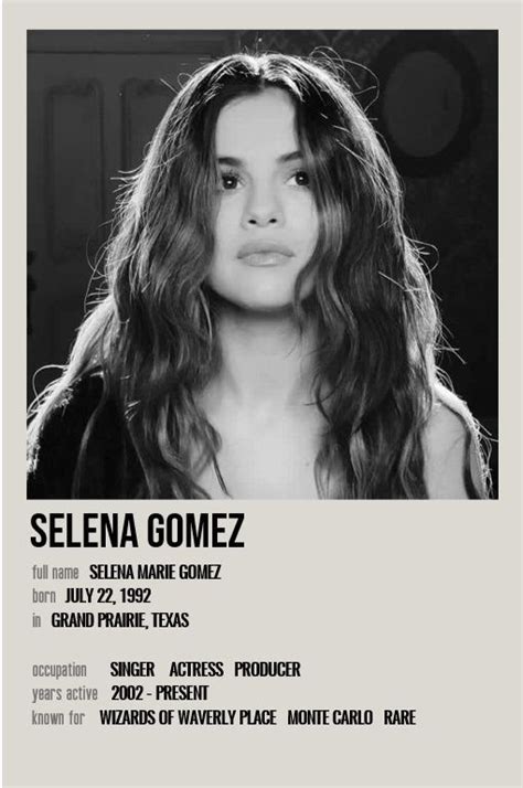 Selena Gomez Poster Artofit