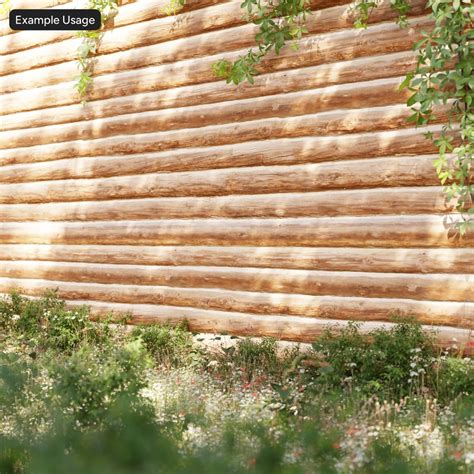 Raw Wooden Log Facade Texture Poliigon