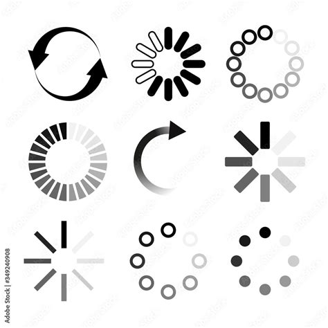 loading process bar vector isolated elements on white backgroud vector