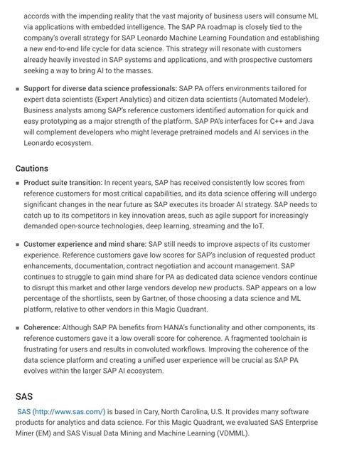 Magic Quadrant For Data Science And Machine Learning Platforms