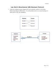 Lab Entity Relationship Er Diagrams Geyerdocx Csis 325 Lab Entity