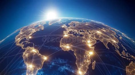 Global Ai Network Connecting The World Digitally Stock Illustration Illustration Of Dataflow