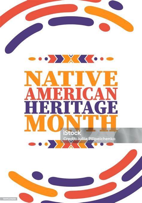 아메리카 원주민 유산의 달 아메리칸 인디언 문화 미국에서 11 월에 매년 축하합니다 전통 인도 패턴 포스터 카드 배너 및 배경 벡터 정통 장식 민족 일러스트 0명에 대한