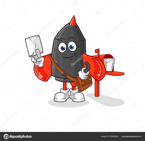 Dart Postman Vector Cartoon Characte Stock Vector By ©hariyusufrap