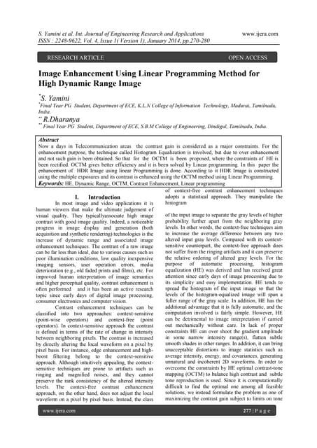 Histogram Equalization Pptx Digital Audio Computer Software And